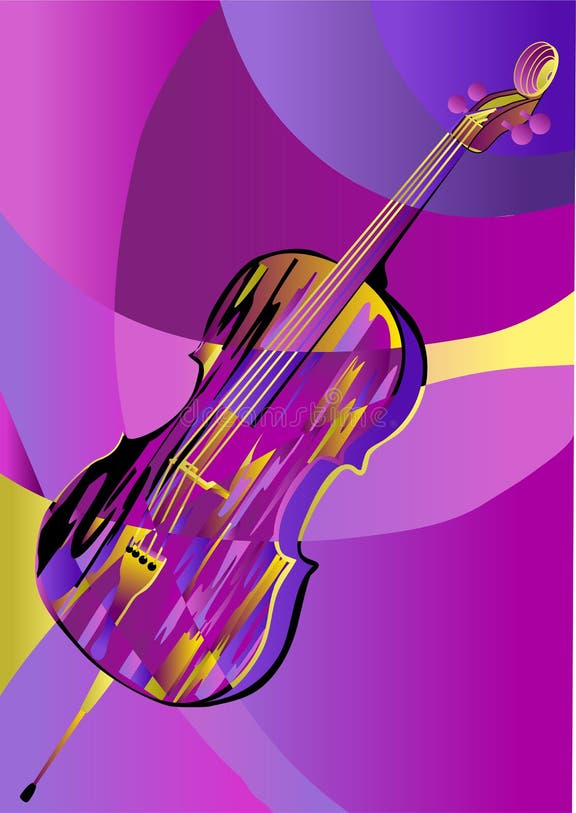 Cello on Abstract Background Stock Vector - Illustration of string ...