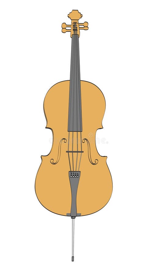 Cello stock illustration. Illustration of orchestra, instrument - 70066682