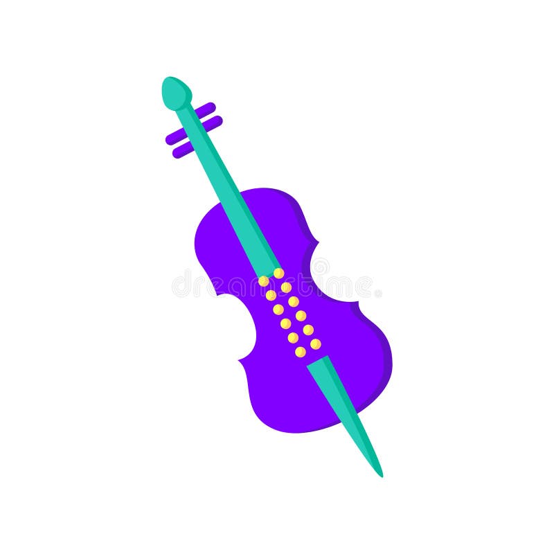 Cello flat icon stock vector. Illustration of playing - 225823932