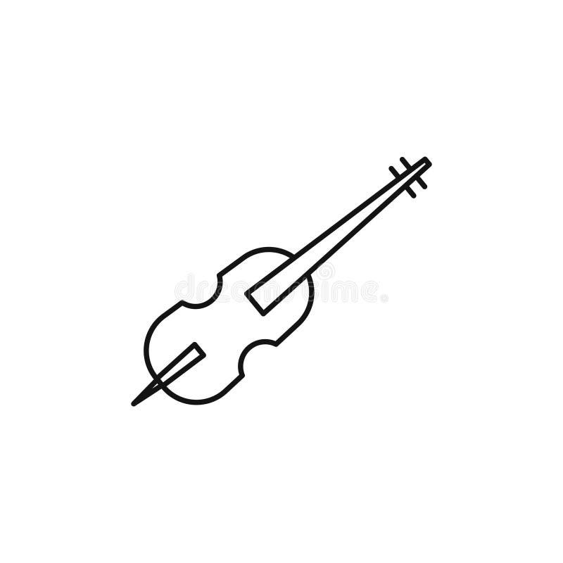 Cello Icon Isolated on White Background Stock Vector - Illustration of ...