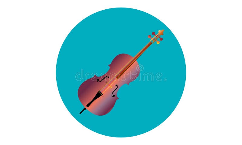 Cello Icon stock vector. Illustration of sticker, stickervektor - 128557471