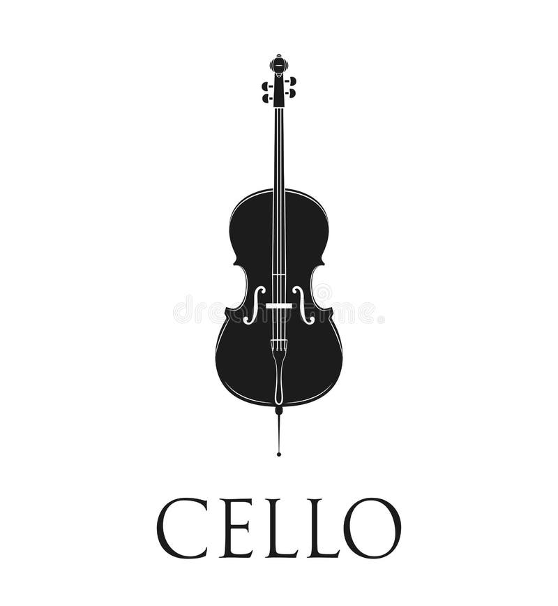 Cello. Isolated on White Background Stock Vector - Illustration of icon ...