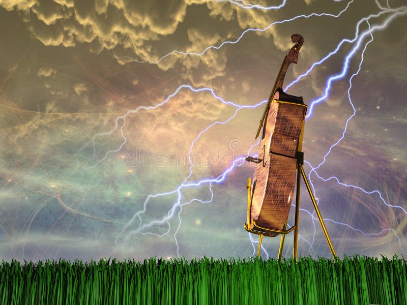 Surreal Cello stock illustration. Illustration of instrument - 37001338