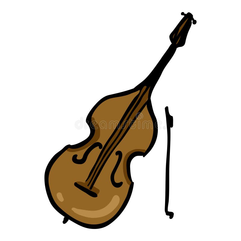 Cello Musical Instrument Doodle Icon Stock Vector - Illustration of ...