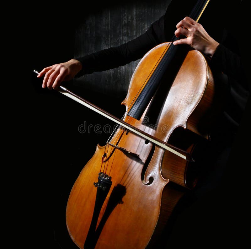 Cello player stock photo. Image of player, concentration - 858414