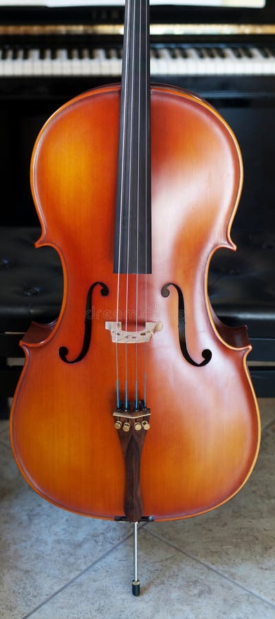 Cello panoramic view stock image. Image of tone, classic - 12970695
