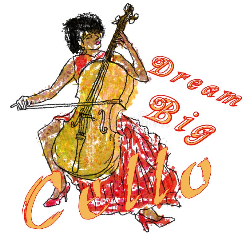 Cello Player stock illustration. Illustration of perform - 297875272