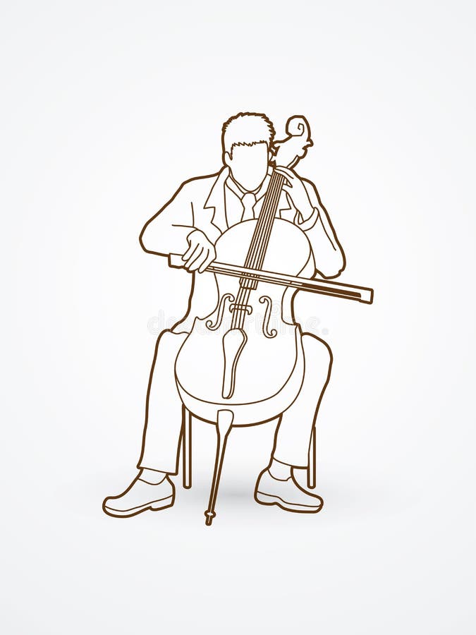 Cello Silhouette Stock Illustrations – 1,400 Cello Silhouette Stock ...