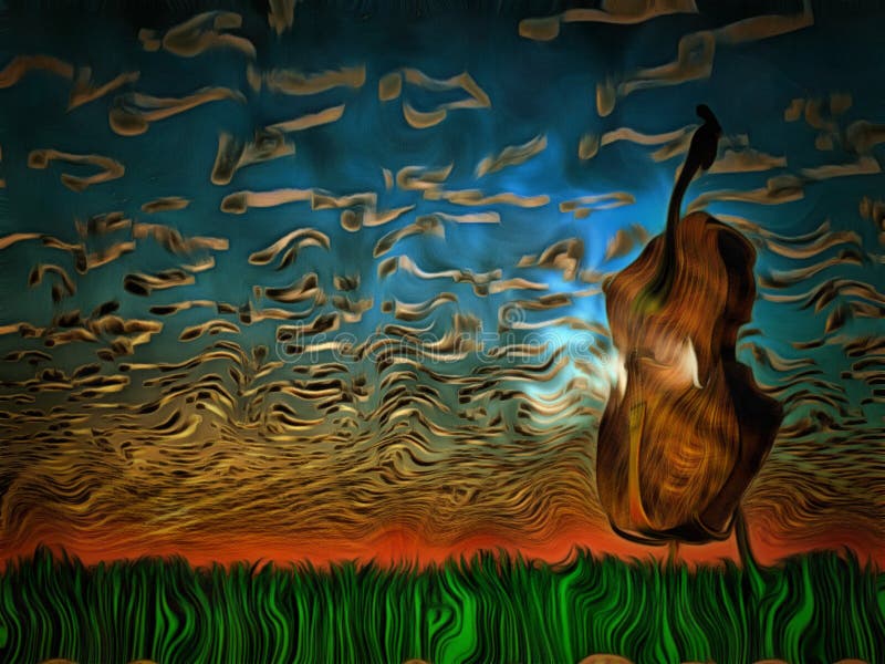 Surreal Cello stock illustration. Illustration of instrument - 37001338