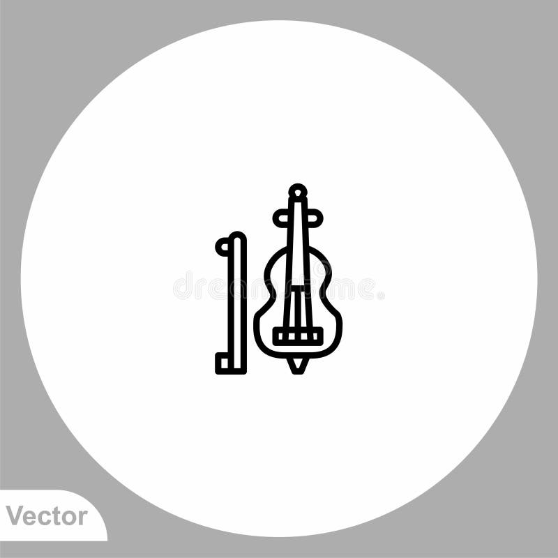 Cello Icon Vector Sign And Symbol Isolated On White Background, Cello ...
