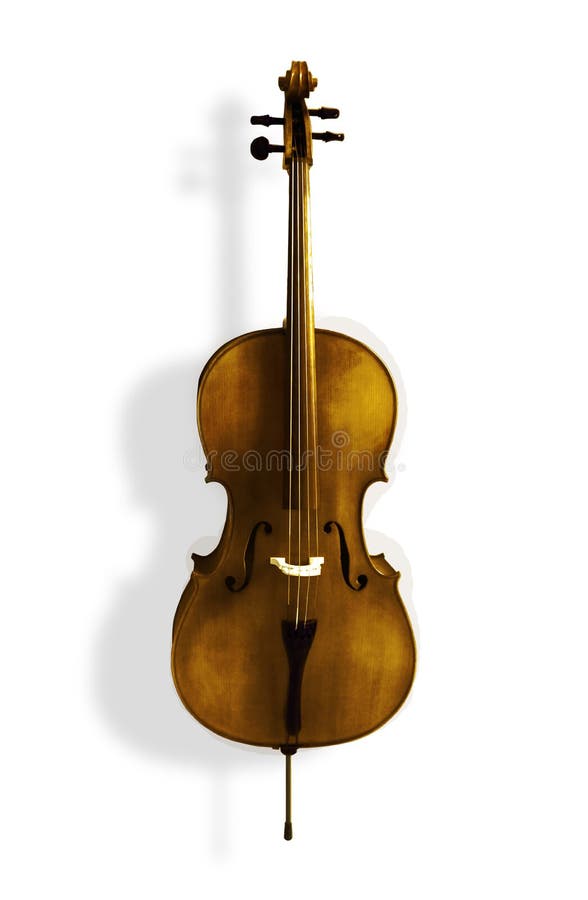 Cello Vintage Aislado Sobre Fondo Blanco Foto de archivo - Imagen de ...
