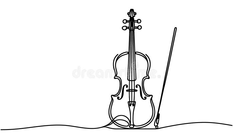 Cello One Line Drawing Vector Stock Illustrations – 206 Cello One Line ...