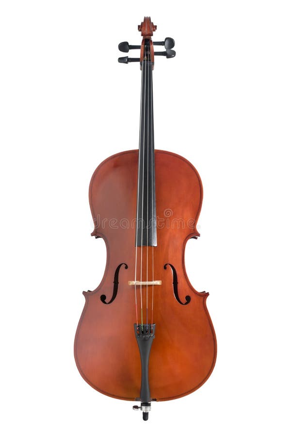 Cello and a Bow on White Background Stock Image - Image of violoncello ...