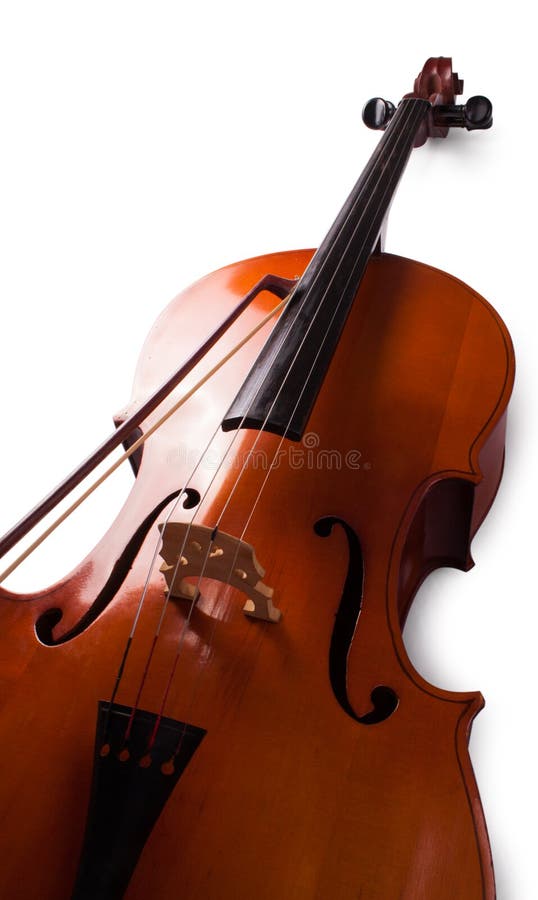 Cello on a White Background. Stock Image - Image of performance ...
