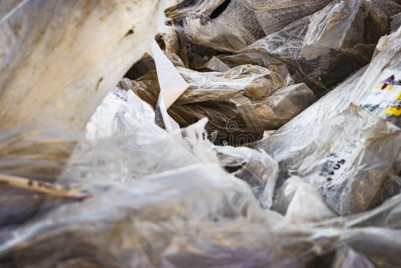 Cellophane Packaging Waste Background. Problems of Waste Disposal and ...
