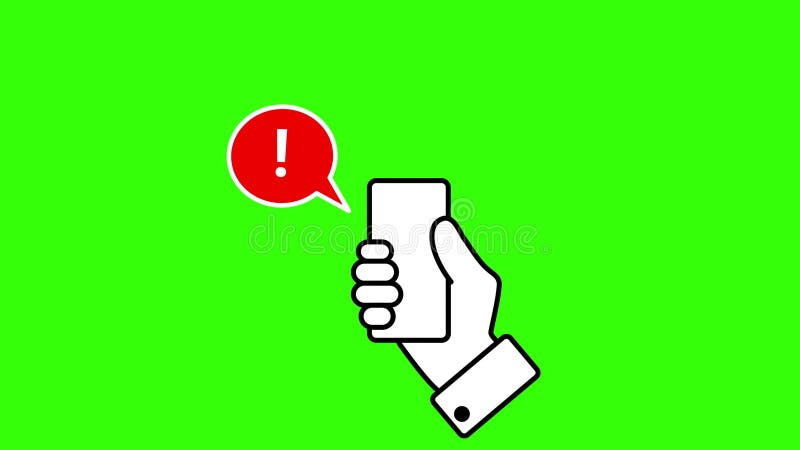 Cellphone Animated Error Notification Cellphone Issues Notification ...