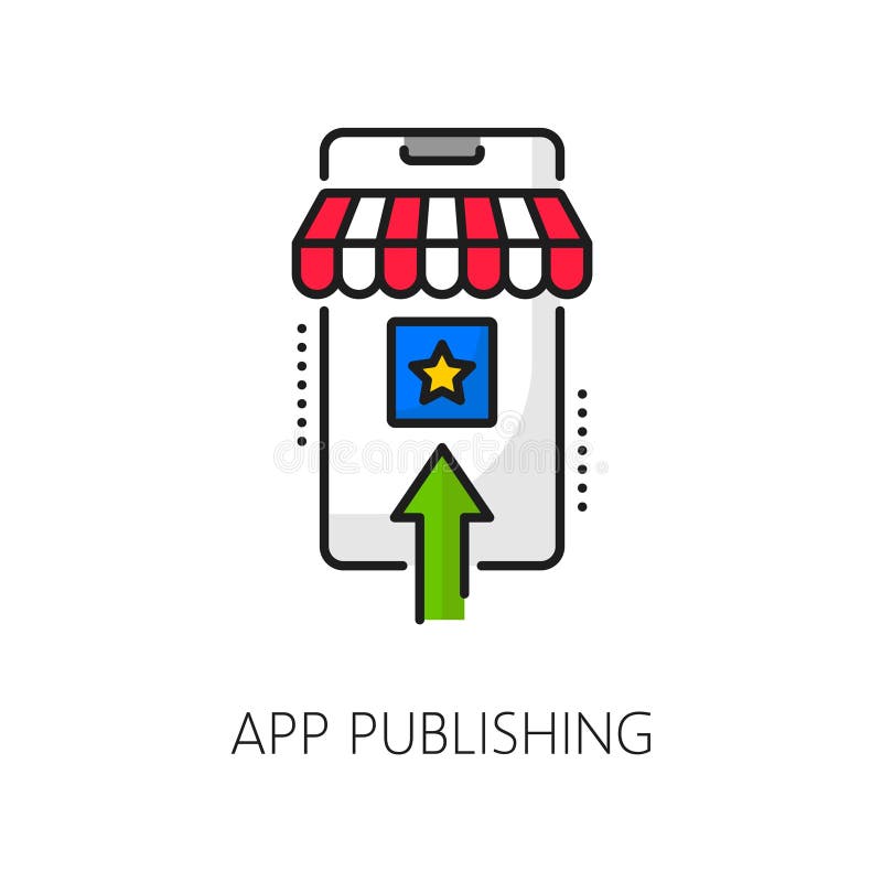 Cellphone Application Develop And Publishing Icon Stock Vector Illustration Of Mobile Symbol