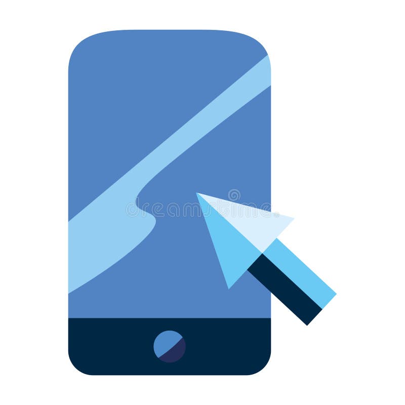 Cellphone arrow cursor stock vector. Illustration of digital - 142468996