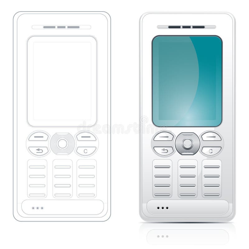 Cellphone with buttons stock vector. Illustration of neat - 58494474