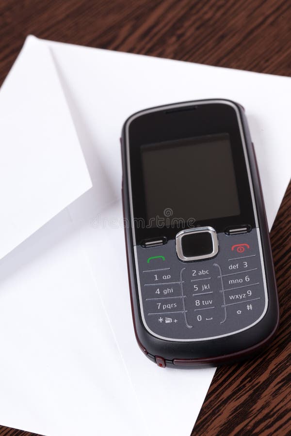 Cellphone and envelope stock photo. Image of telephone - 14818512