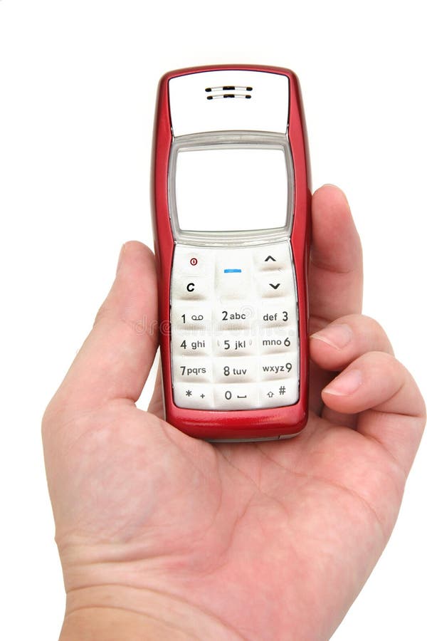 Hand holding a cellphone stock image. Image of calling - 933539