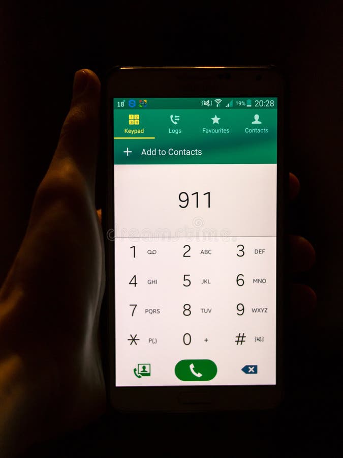 Cellphone in Hand with Emergency Number 911 Stock Image - Image of ...
