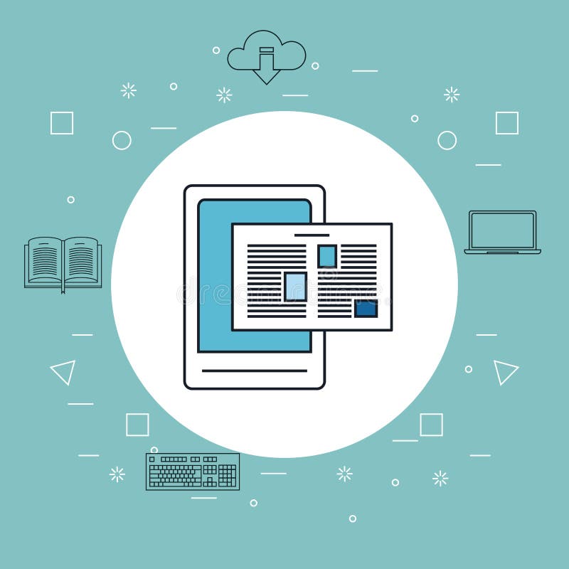 Cellphone internet tools stock vector. Illustration of sign - 132890137