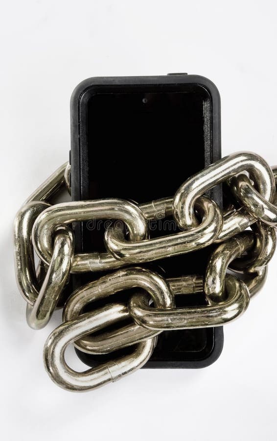 Cellphone locked up. stock photo. Image of links, concept - 80294020