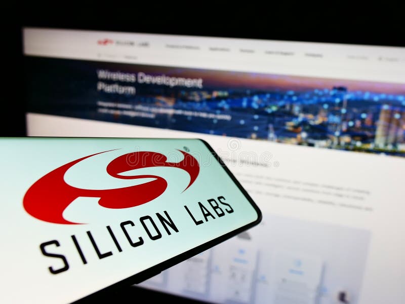 Cellphone with Logo of Semiconductor Company Silicon Laboratories Inc ...