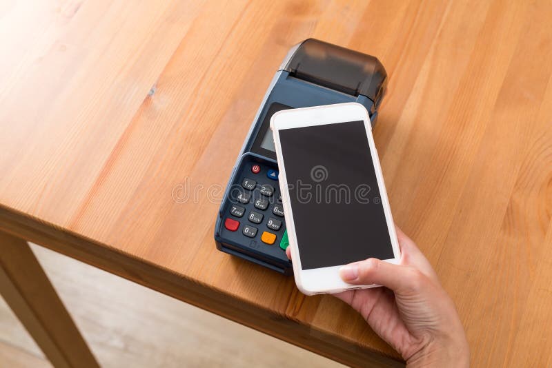Cellphone Pay on NFC Pos Machine Stock Image - Image of trading, smart ...