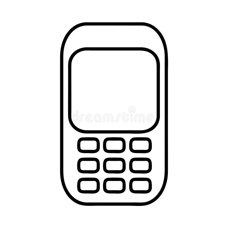 Cellphone Pictogram Icon Image Stock Vector - Illustration of clipart ...