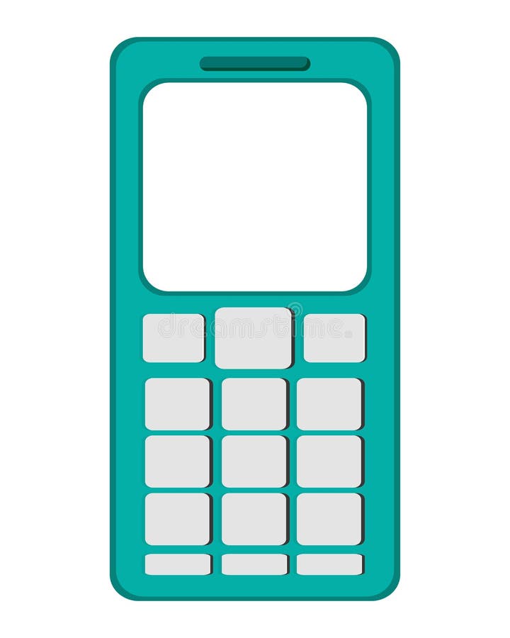 Cellphone with Several Buttons Below Screen Icon Stock Illustration ...