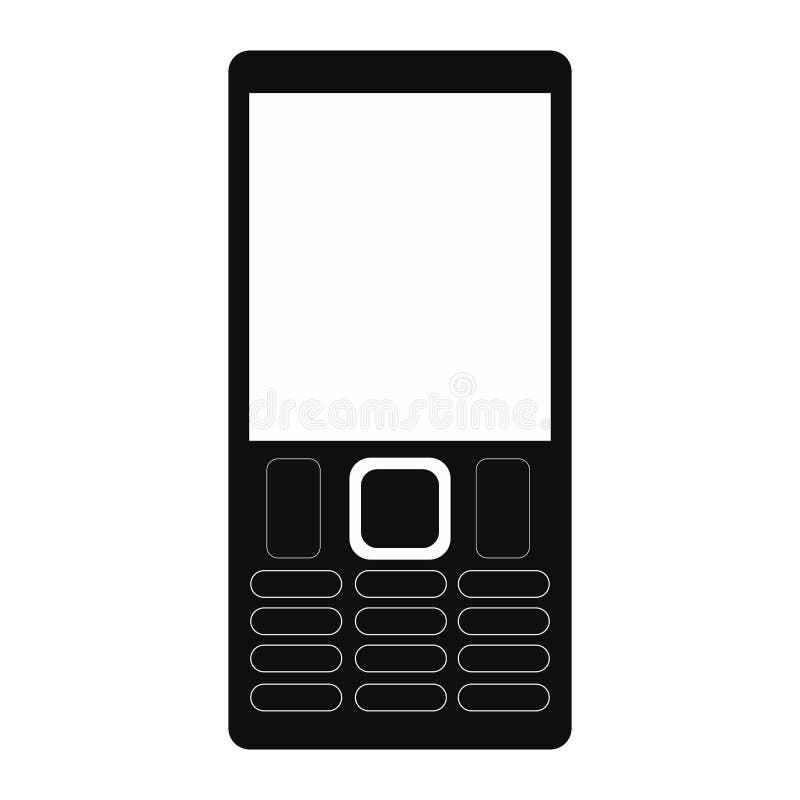 Cellphone with Several Buttons Below Screen Icon Stock Illustration ...