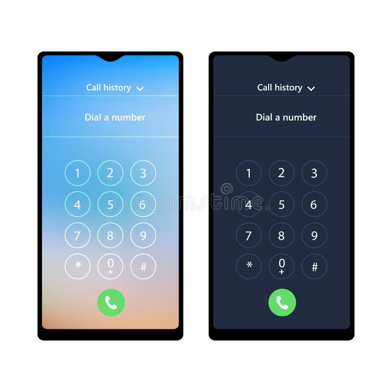 Cellphone Touchscreen Device Vector Isolated on White Background Stock ...