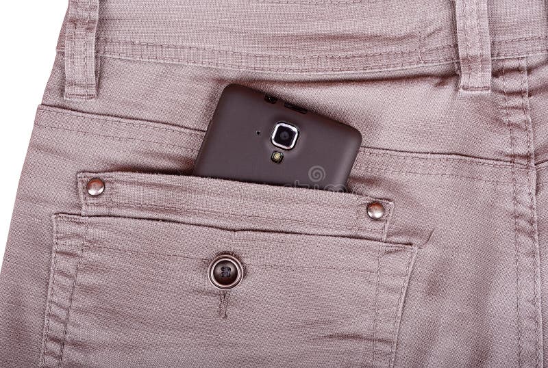 Cellphone in Trousers Back Pocket Stock Photo - Image of cellphone ...