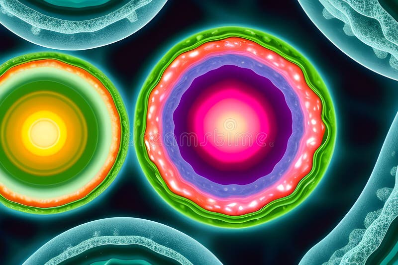 Cells of the Body Under a Microscope Stock Illustration - Illustration ...