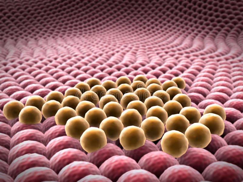 Cells and cancer cells stock illustration. Illustration of molecule ...