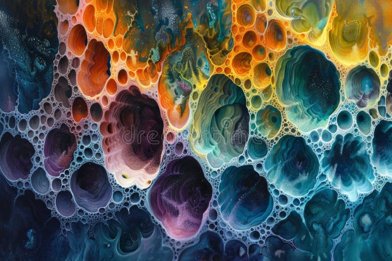 Cells, Cellular Matrix Biological Abstract Background Stock Photo ...