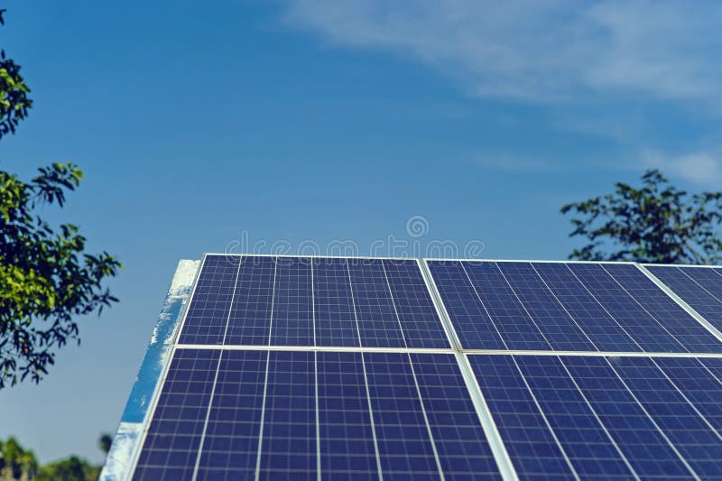 Cells Convert Solar Energy from the Sun into Energy. Solar Cell Concept ...