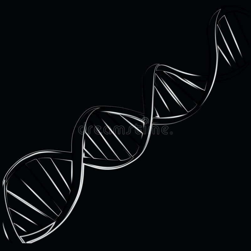 Cells DNA with Neon Effect. Stock Vector - Illustration of cartoon ...