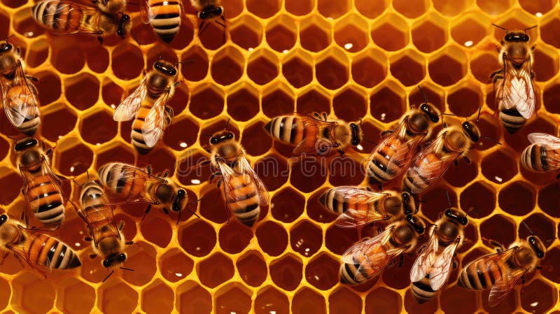 Cells hive texture stock illustration. Illustration of generated ...