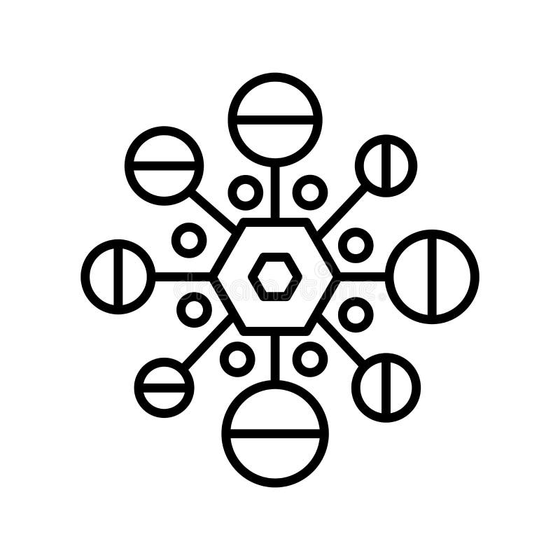 Cells Icon Vector Isolated on White Background, Cells Sign , Thin Line ...