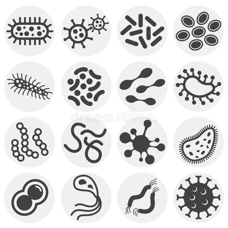 Cells Icons Set on Background for Graphic and Web Design. Simple ...