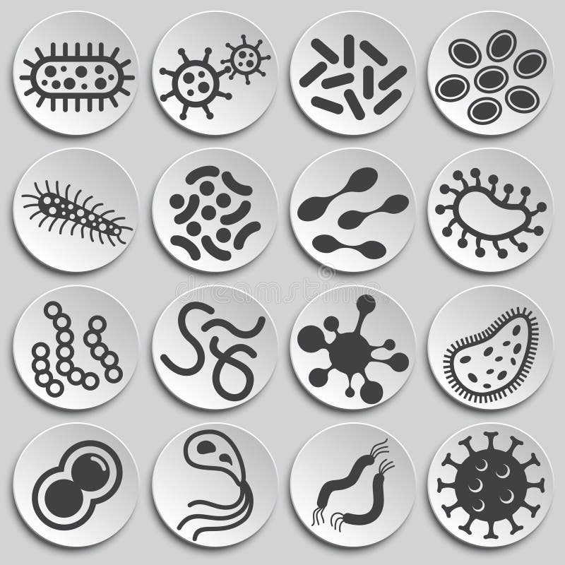 Cells Icons Set on Background for Graphic and Web Design. Simple ...