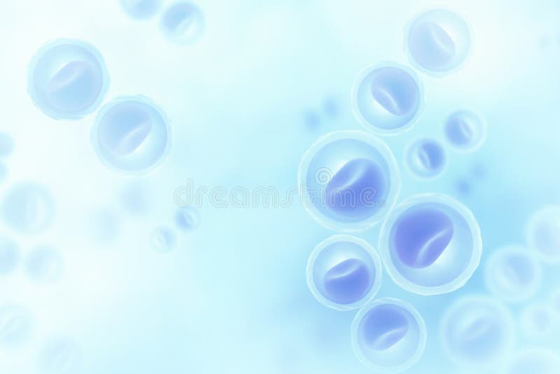 Cells with Nucleus on Scientific Background Stock Illustration ...
