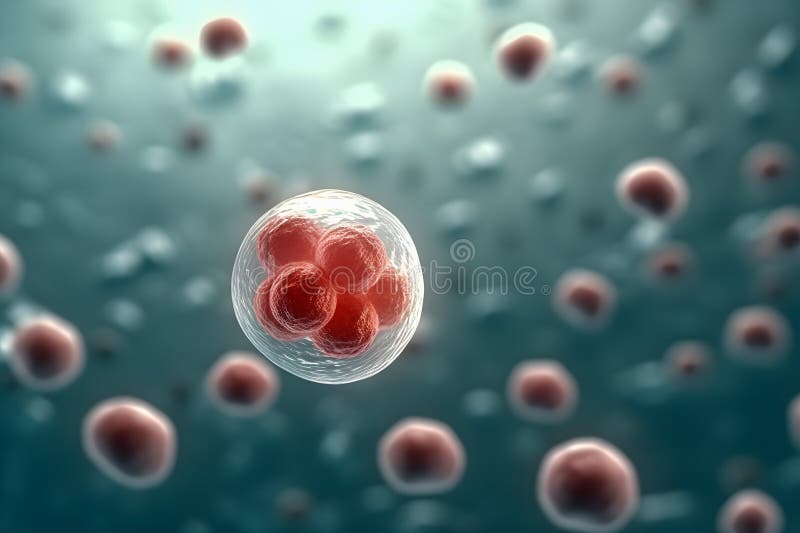 Cells with Nucleus . Transparency Cell Membrane Stock Illustration ...