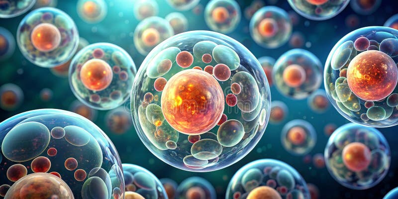 Cells Replicating Inside a Slime Like Bubble Creative Look AI-Generated ...