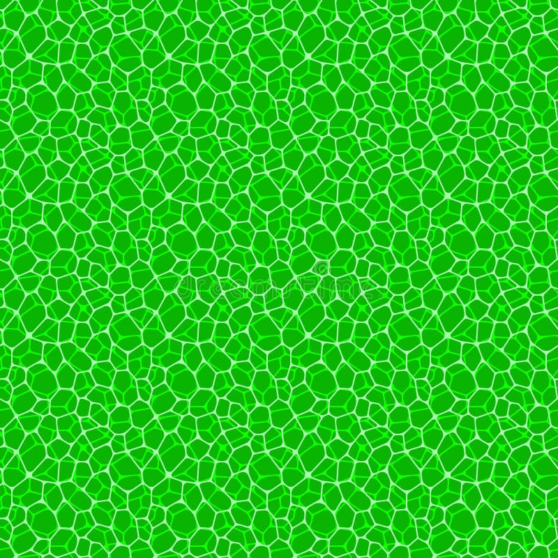 Cells Seamless Pattern. Fresh Green Leaves Structure Vector ...