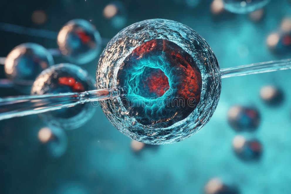 Cells are Shown Transforming Under Microscopic Observation in a ...