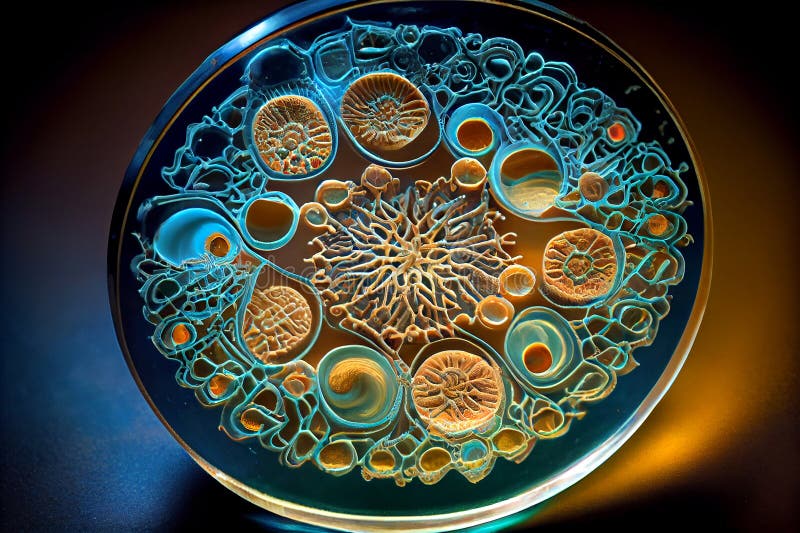 Cells Under Microscope, Generatie Ai Illustration Stock Illustration ...